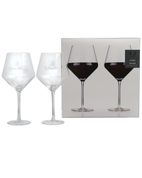 VISKI VSW Logo Crystal Burgundy Wine Glass